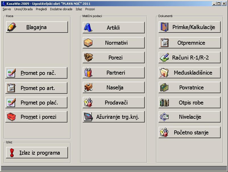 Program za kasu-fiskalna