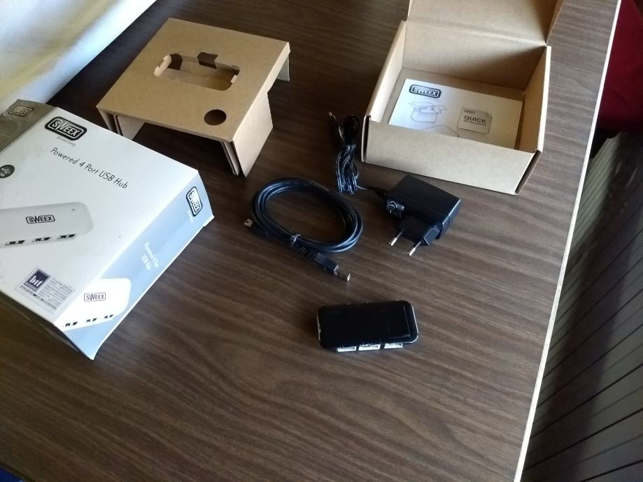 Sweex aktivni USB hub + strujni adapter (4x1)
