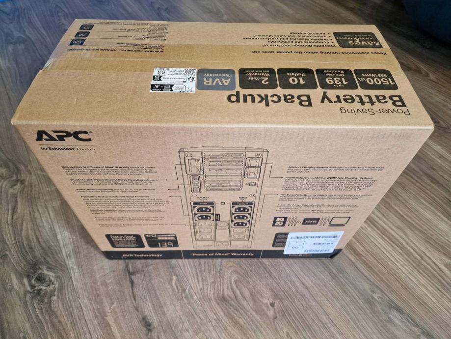 UPS APC BR1500GI 865W/1500VA, NOV, NEKORIŠTEN, RAČUN, GARANCIJA