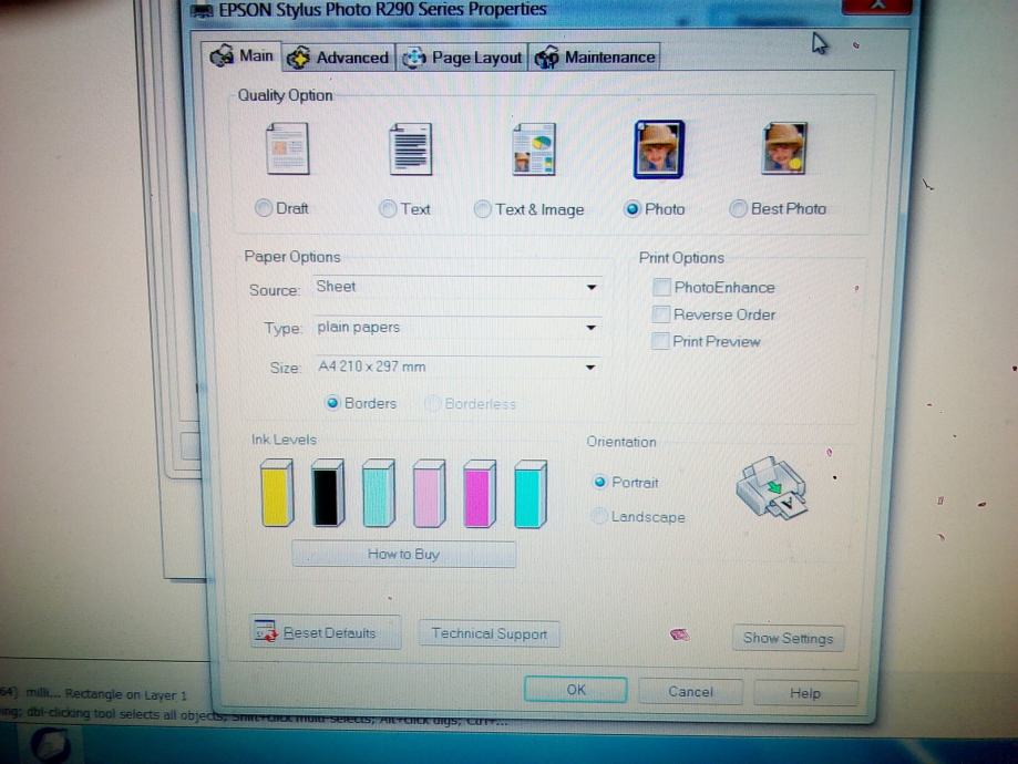 EPSON SYLUS PHOTO R285