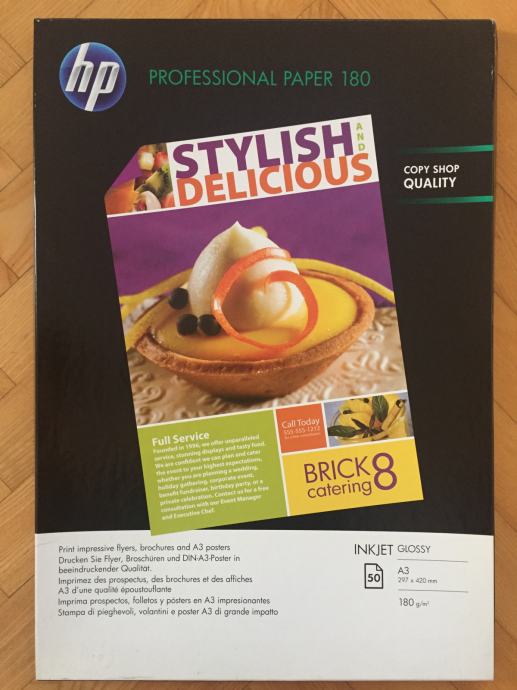 HP Superior papir i HP Professional papir,180, glossy, A3, za Inkjet