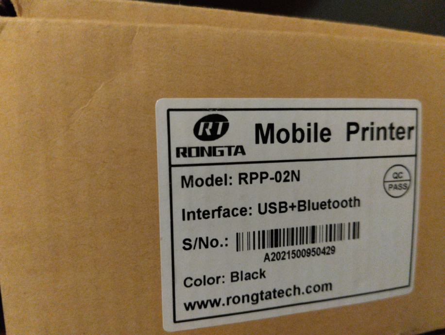 Mobilni printer potpuno novo dva punjača jamstveni list