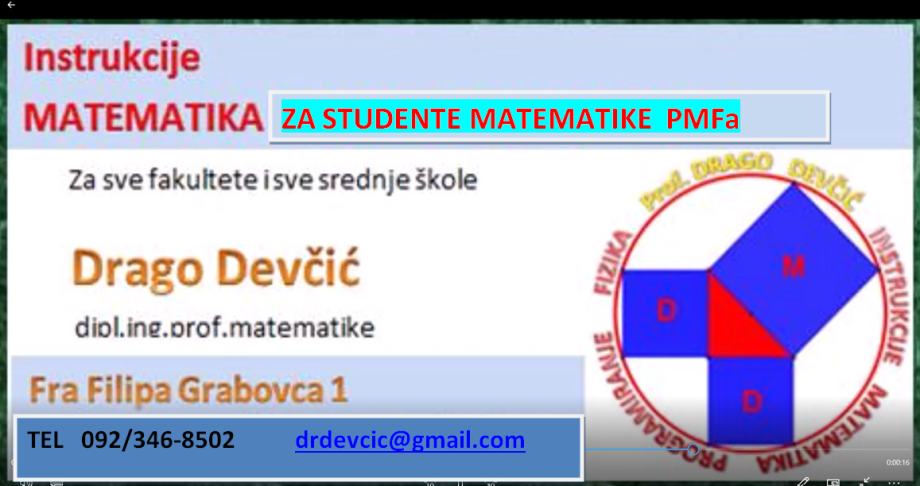 INSTRUKCIJE MATEMATIKA
