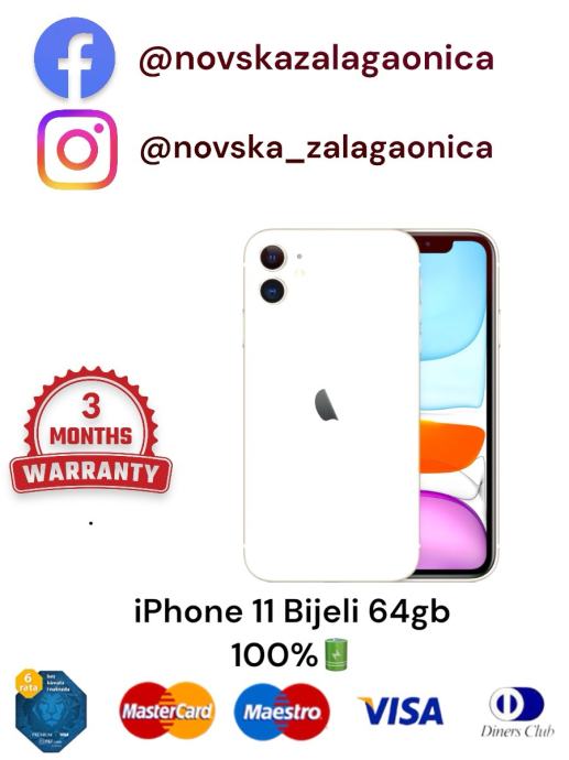 *Jamstvo* iPhone 11 64GB, Trgovina, R1, RATE, ZALAGAONICA NOVSKA