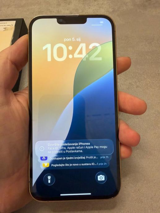 IPHONE 13 PRO MAX 128GB GOLD kutija oprema nova baterija 100%