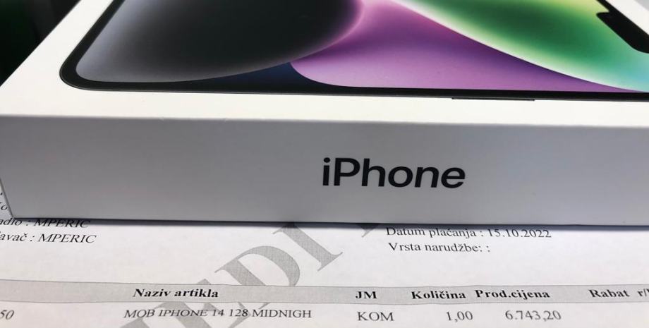 iPHONE 14 128GB, NOVO! R1/ RATE!