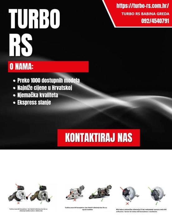 Turbopunjac za Mercedes-AMG 63 4.0 V8 M176 M177LS2 M178