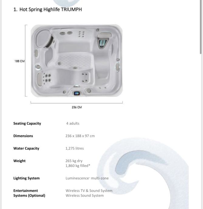 Hot Spring Highlife Triumph - luksuzni hidromasazni bazen