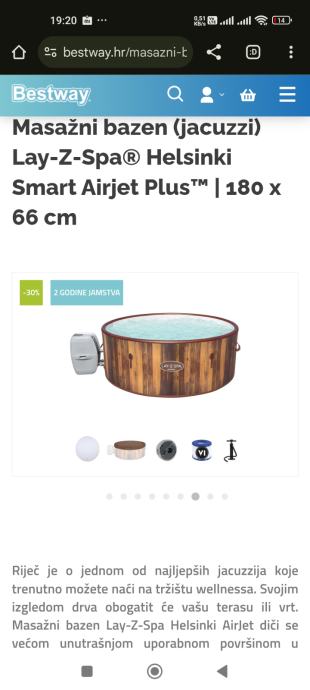 Lay-Z-Spa Helsinki jaccuzi - masažni bazen
