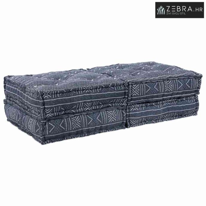 Modularni Sofa 2 pcs Indigo Print 140 x 70 x 36 cm tkanina