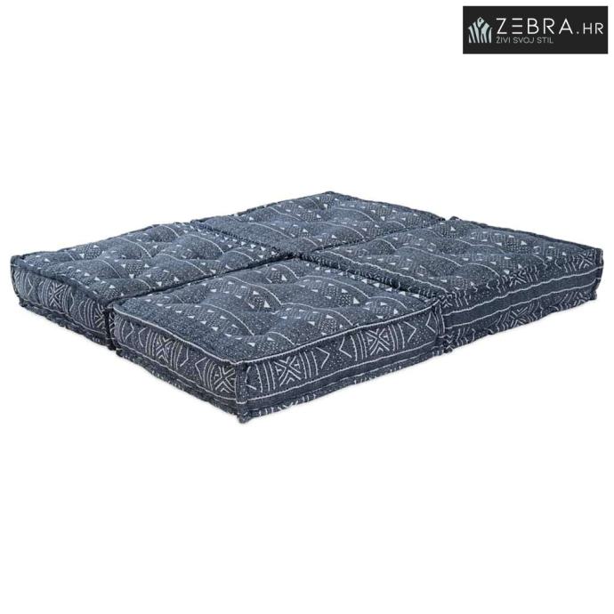 Modularni Sofa 2 pcs Indigo Print 140 x 70 x 36 cm tkanina