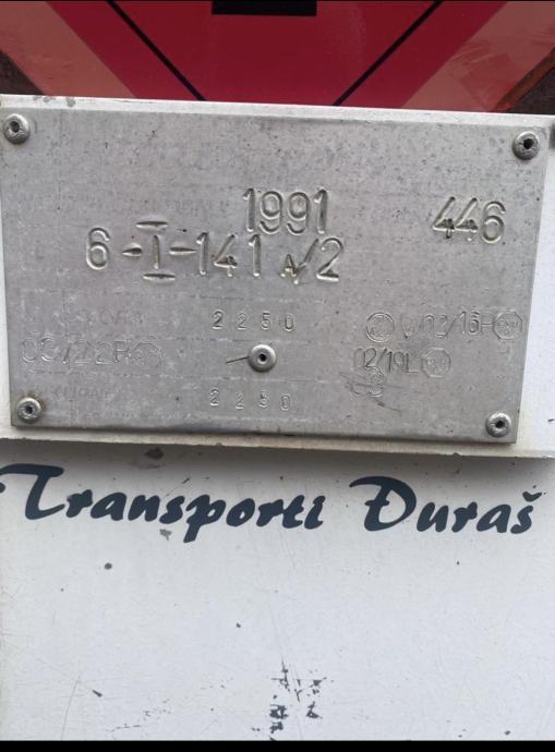 Tam cisterna ADR, 1991 god.
