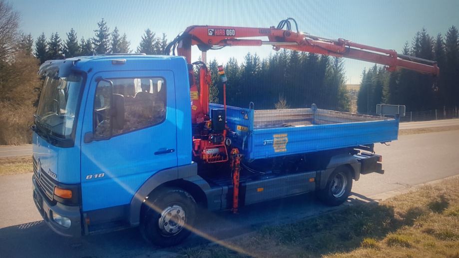 Atego 818 kiper kran Hiab 060 daljinski, 2001 god.