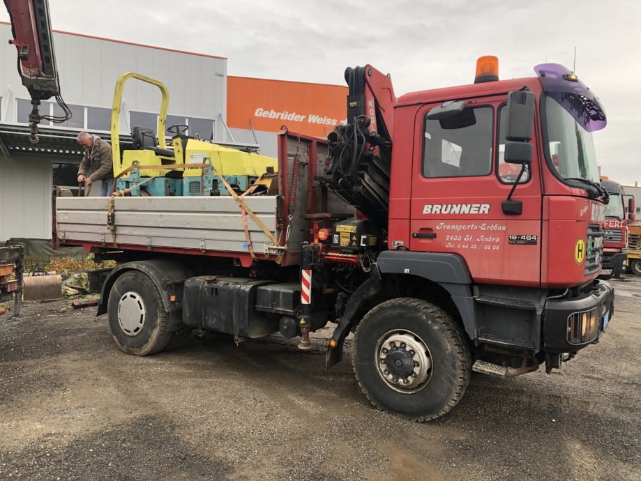 MAN 19.464 4x4 kiper+kran+grajfer, 2000 god.