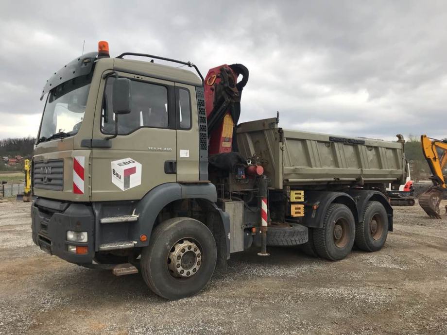 MAN 26.460 6x4 kiper, Kran HMF 1560, 2003 god.