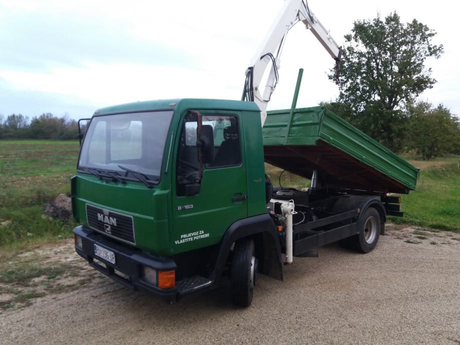 man 8.163 L2000 kiper dizalica, 2000 god.
