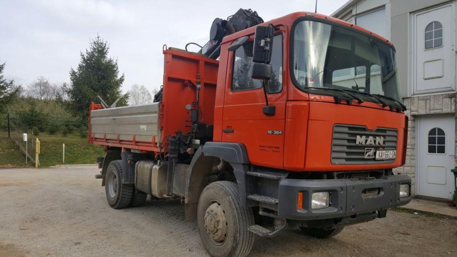 MAN 19.364 4 x 4 KIPER KRAN, 1999 god.