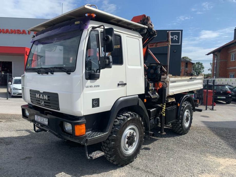 Man Le 10.220 4x4 Prednja vuca/3.strani Meiller kiper/Palfinger 9501 ...