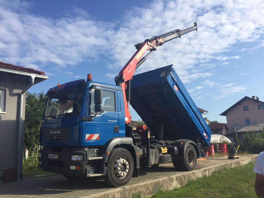 MAN Tgm 18.280 kiper sa kranom, 2006 god.