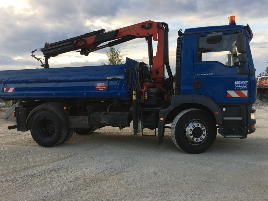 MAN Tgm 18.280 kiper sa kranom, 2006 god.