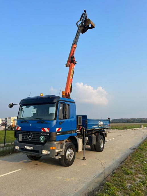 MERCEDES ACTROS 1831,MEILLER KIPER, PALFINGER 9501, 2001 god.