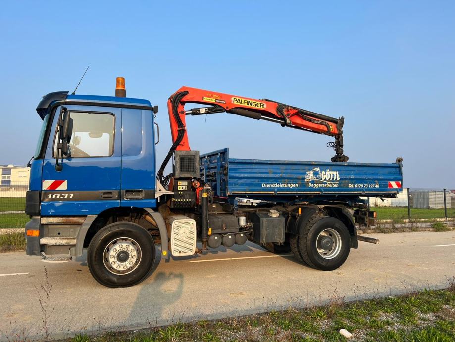 MERCEDES ACTROS 1831,MEILLER KIPER, PALFINGER 9501, 2001 god.