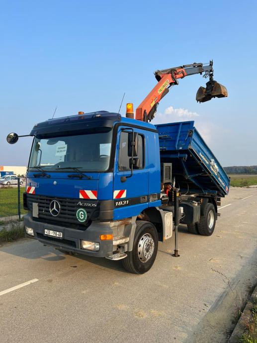 MERCEDES ACTROS 1831,MEILLER KIPER, PALFINGER 9501, 2001 god.