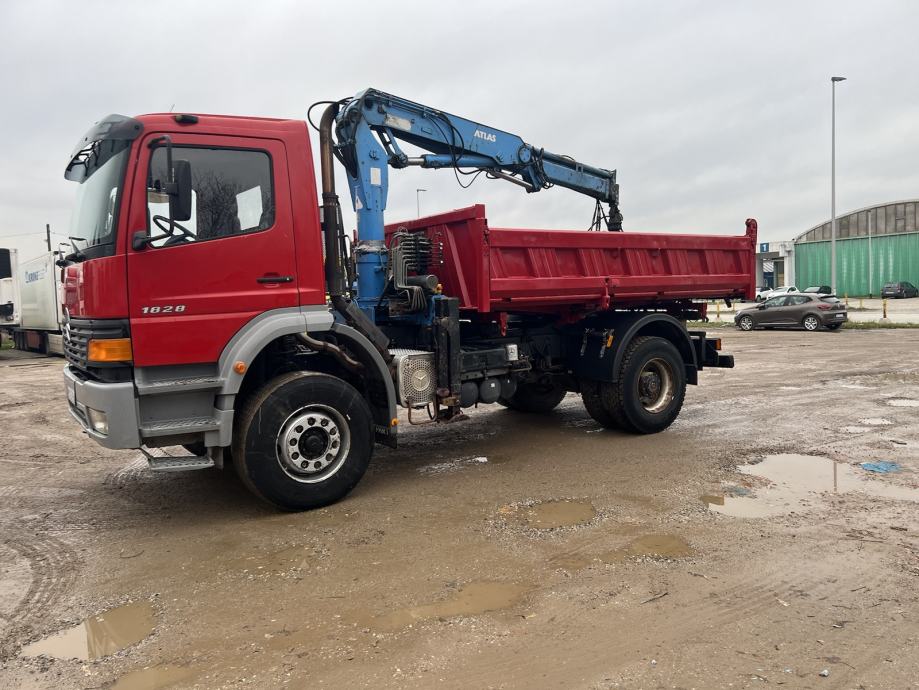 Mercedes Atego 18-28 kiper kran,bordmatic,grajfer+rotator,Top stanje ...