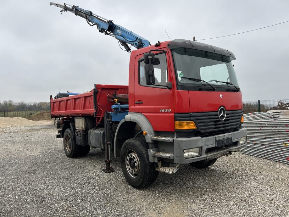 Mercedes Atego 18-28 kiper kran,bordmatic,grajfer+rotator,Top stanje ...