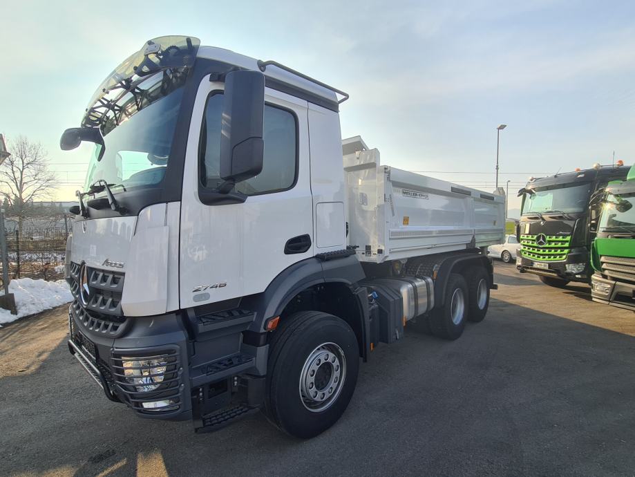 Mercedes-Benz AROCS 2746K MP5 3-strani MEILLER BORDMATIK/NOVO, 2023 god.