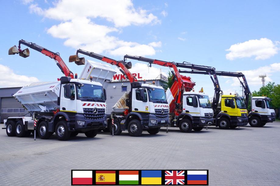 Mercedes-Benz Arocs 3236 8×4 / Crane Fassi F155A.0.22 / remote control ...