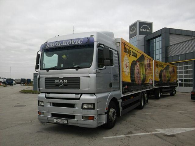 MAN TGA 26.430 6X2-2 LL - za prijevoz pića (getranke), 2006 god.