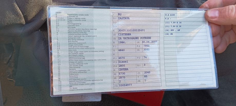 VATROGASNO VOZILO ZASTAVA 650, 1984 god.