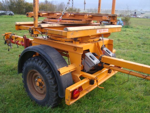 Prikolica za prijevoz stupova Muller Miteltall, 1986 god.