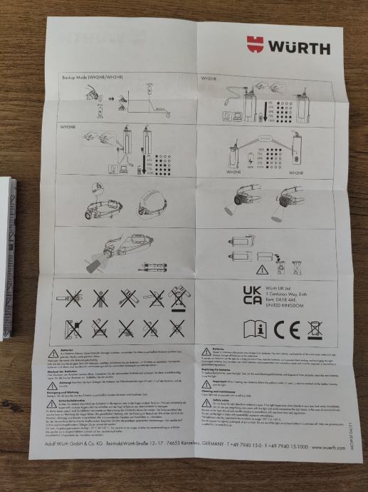 Naglavna led svjetiljka Wurth WH3HR , 500 lumena
