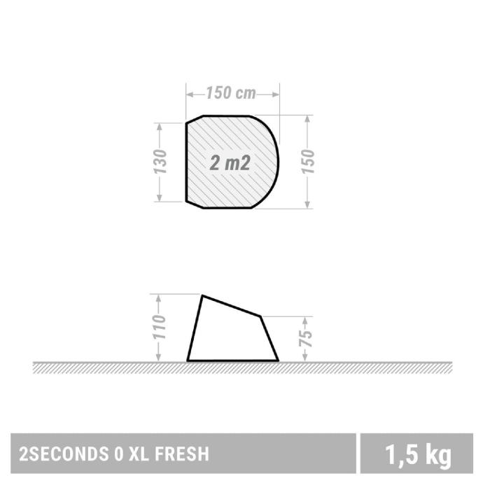 Šator Dechatlon 2 seconds XL Quechua