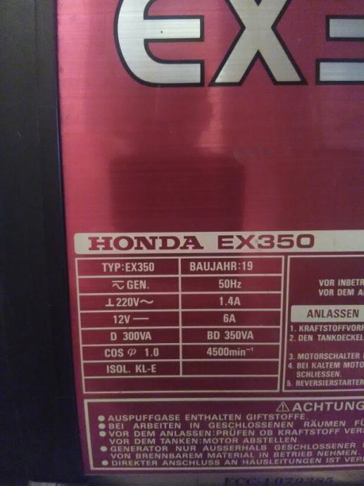 Agregat Honda ex 350