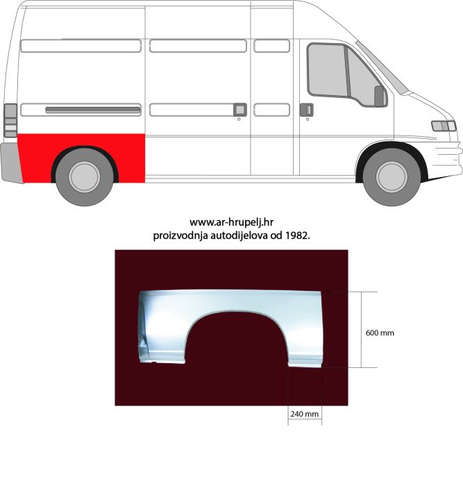 DIJELOVI KAROSERIJE +FIAT DUCATO+ PRAG++RUB++STRANICE++VEZ.LIM++