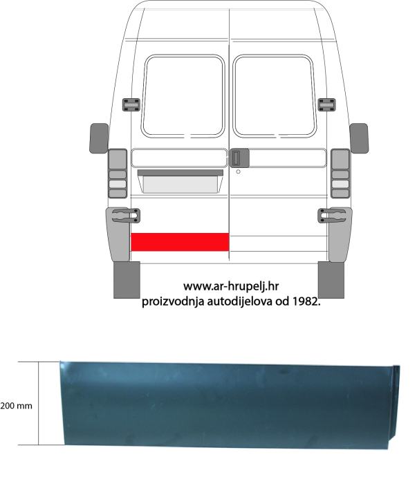 DIJELOVI KAROSERIJE +FIAT DUCATO+ PRAG++RUB++STRANICE++VEZ.LIM++