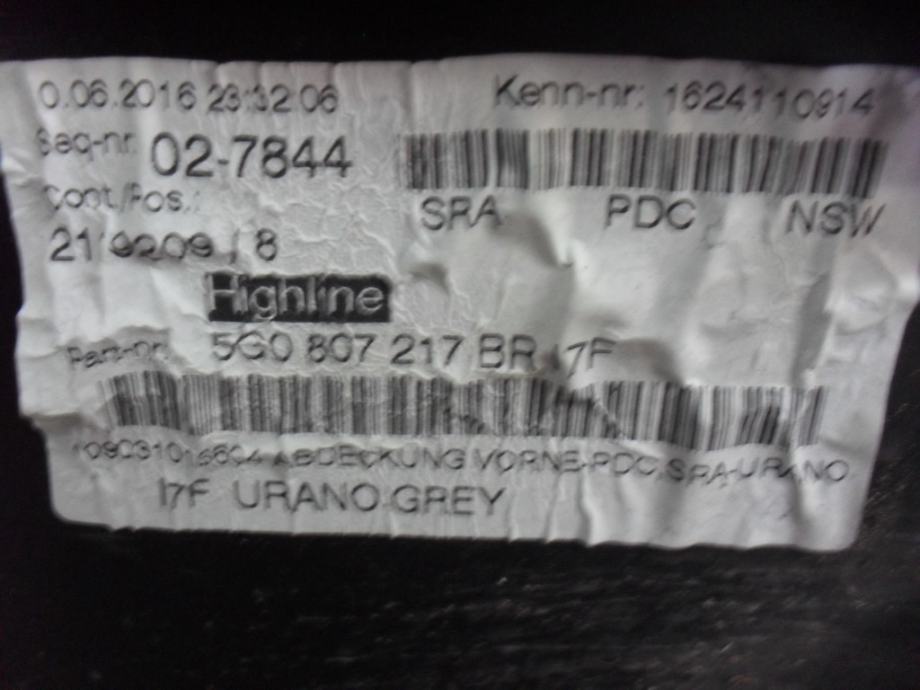 VW GOLF VII / 2013- / HIGHLINE / BRANIK PREDNJI / 5G0 807 217 BR7F