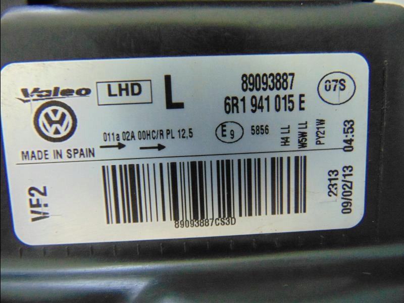 VW POLUOSOVINAO 6R1941015E FAR PREDNJIA PREDNJI LIJEVA