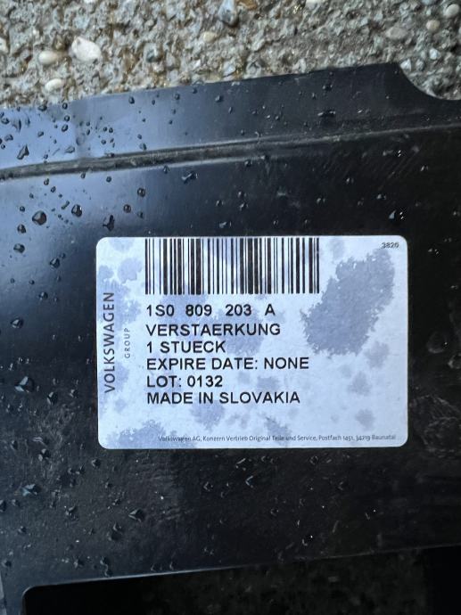 VW UP ŠTOK LJ 1S0 809 203 A NOVO 16-17 G