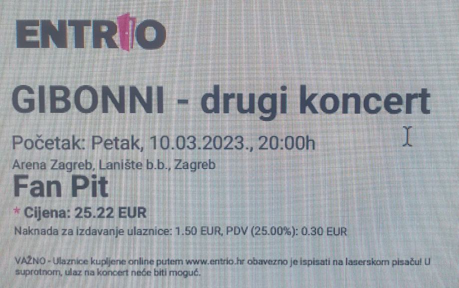 GIBONNI - drugi koncert 10.3.2023. FAN PIT