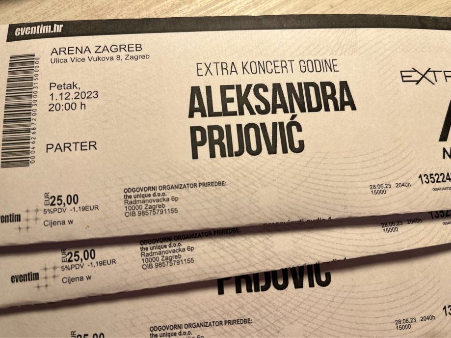 Karte Aleksandra Prijovic prvi koncert