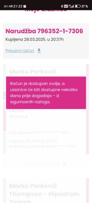 Karte za koncert Thompsona