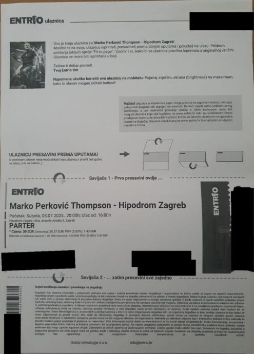 Karte za Thompsona - Hipodrom Zagreb 05.07.2025