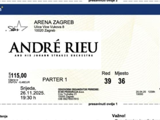 Koncert Andre Rieu Arena Zagreb