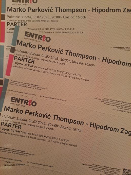 Thompson karte/ulaznice PARTER 05.07.2025.