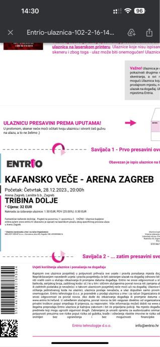 Ulaznica Kafansko Veče Zagreb