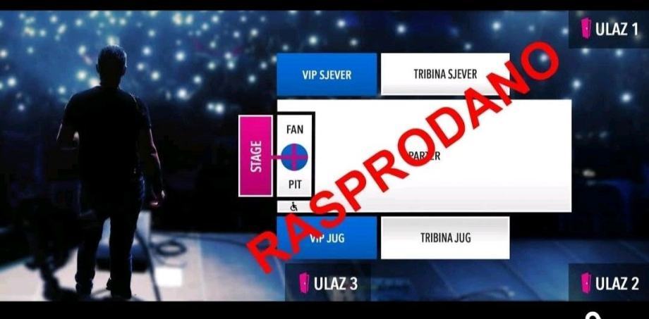 Ulaznice Marko Perkovic Thompson hipodrom karta FAN PIT